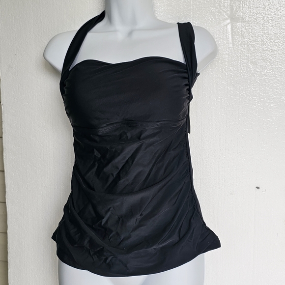 Tempt Me | Swim | Nwt Xl Black Tankini Black Halter Top | Poshmark